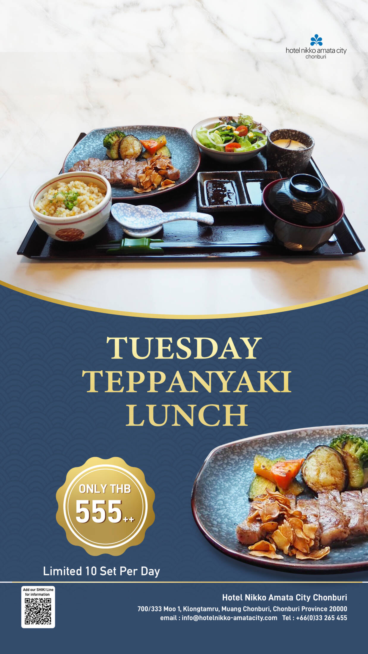 TUESDAY TEPPAN LUNCH - Hotel Nikko Amata City Chonburi